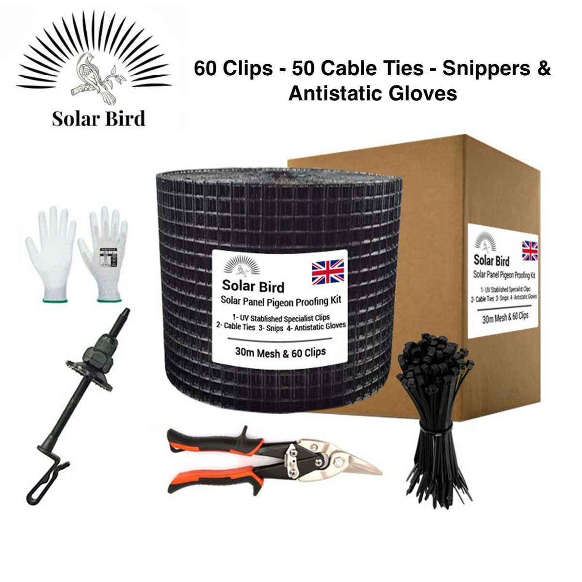 Solar Panel Pigeon Proofing Kit 2 - Solar Bird Ltd.