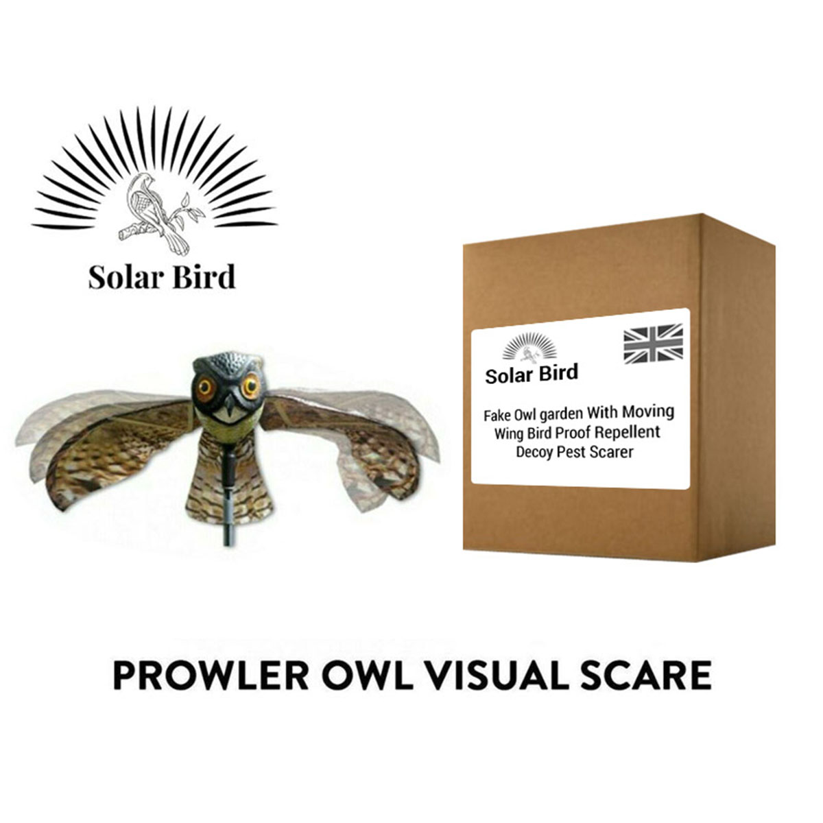 Fence Spikes Fake Owl Decoy To Scare Birds, 2 Pack Fake Owl Hanging ...