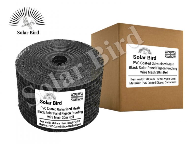 Black PVC coated wire mesh for solar panel pigeon proofing 30 meter ...