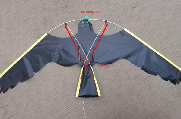 Flying Hawk Kite Bird Repellent With 6m Extendable Telescopic Pole ...